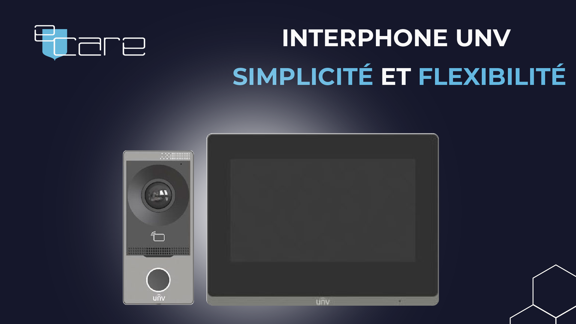 Interphone UNV Uniview OEI-372S-H-W et OEU-201S-HMK-W