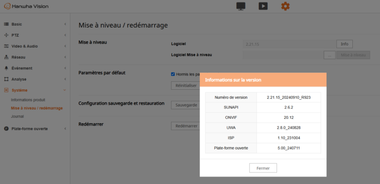 Comment mettre à jour mes périphériques Hanwha